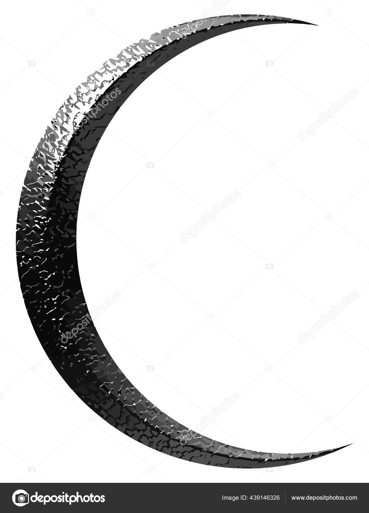 Silver Moon Isolated White Background Stock Illustration by ...
