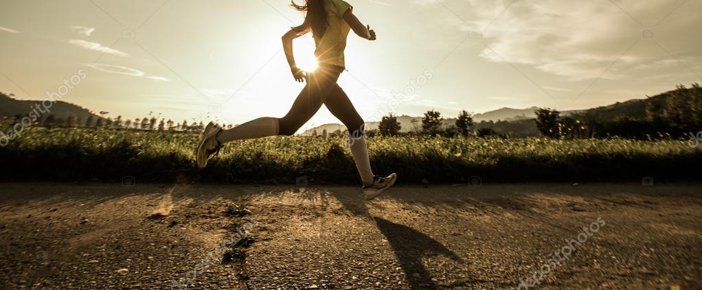 Fit woman running fast — Stock Photo © zlikovec #73646379