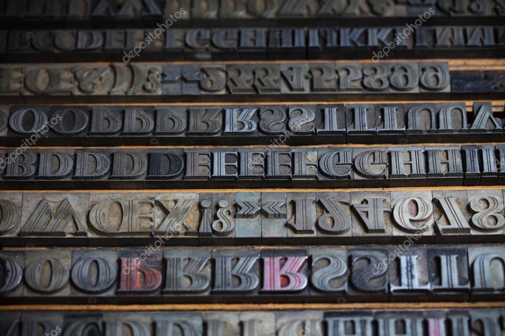 Metal printing press letters Stock Photo by ©zlikovec 73646493