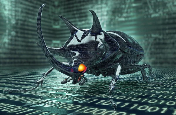 Digital Safety Concept Electronic Computer Bug Isolated Illustration ...