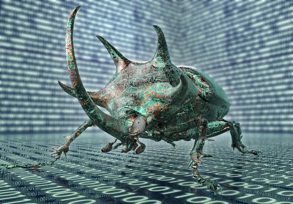 Digital Safety Concept Electronic Computer Bug Isolated Illustration ...