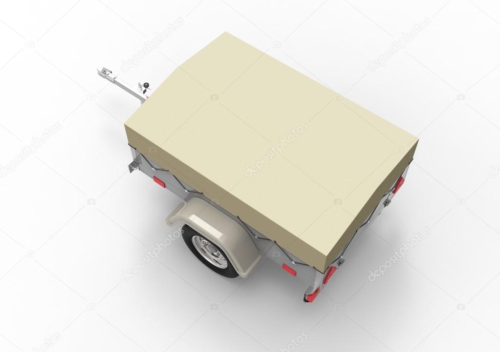 Car trailer isolate on a white back ground Stock Photo by ©the ...
