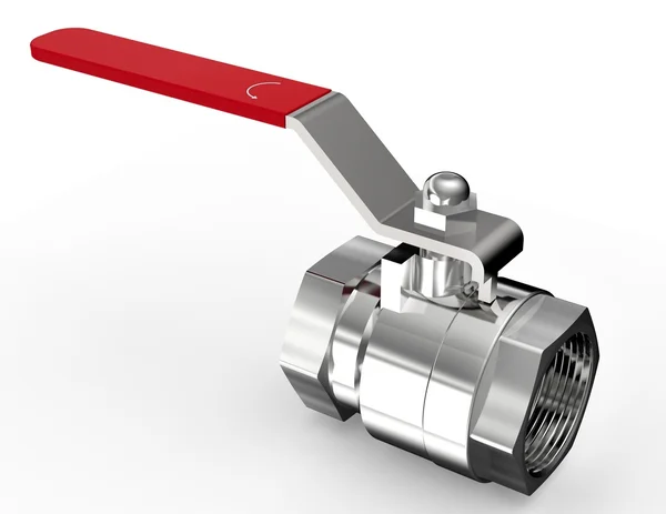 Red copper pipe isolated on a white background — Stock Photo © the ...