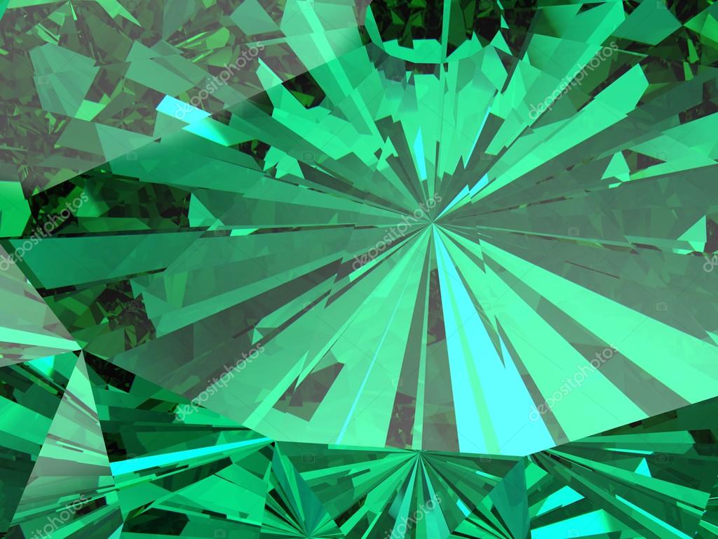 Perfect emerald isolated on a white background — Stock Photo © the ...