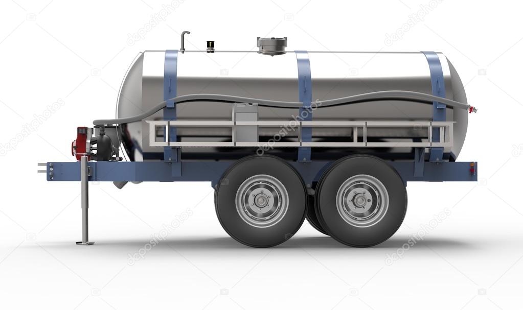 Liquide container trailer isolated on a white background Stock Photo by ...