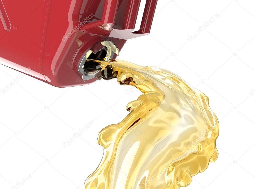 Gasoline Can Pouring