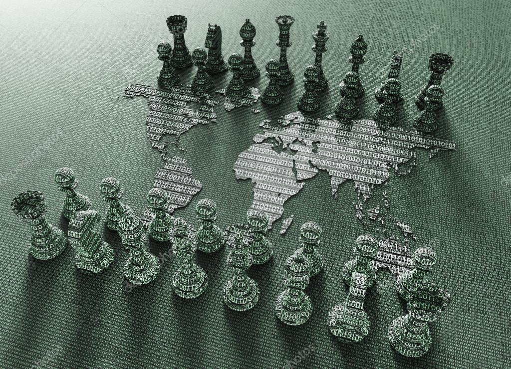 Digital world map chess board with chess play Stock Photo by ©the ...