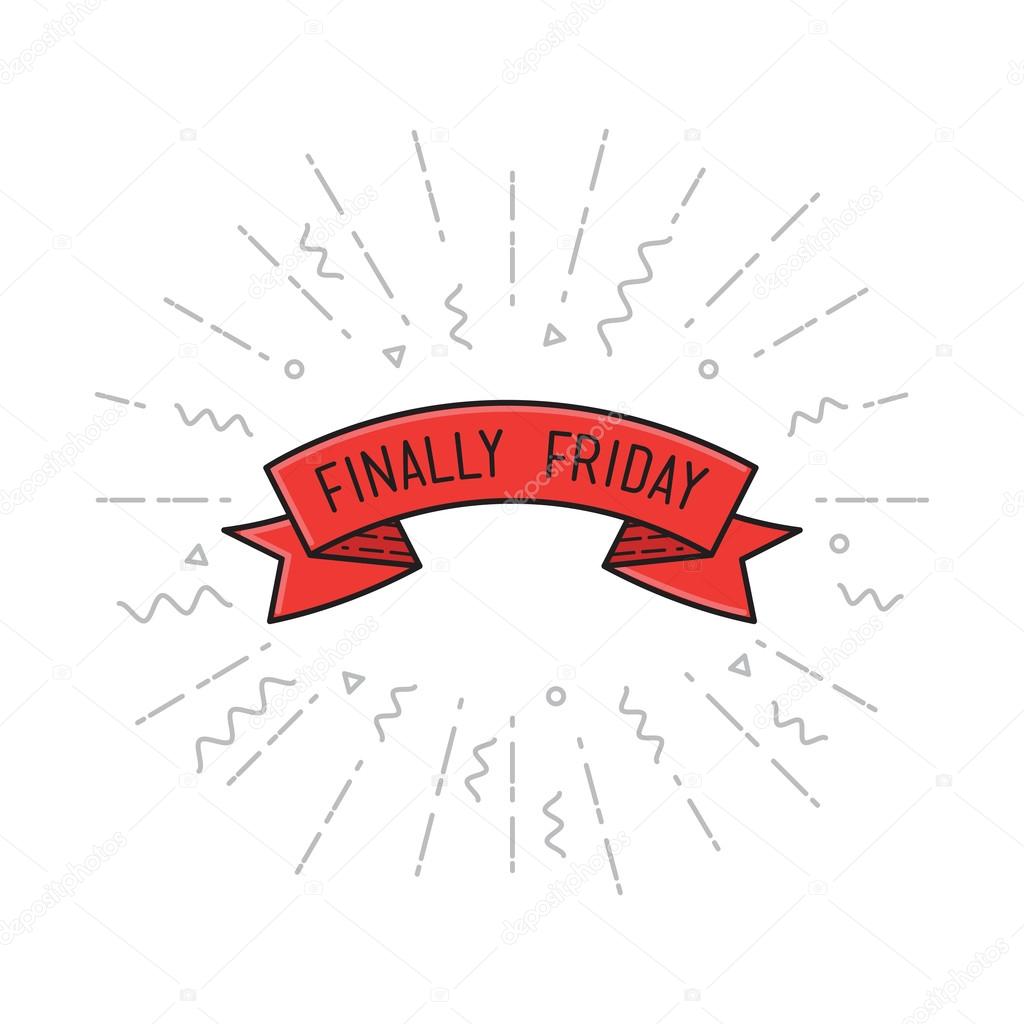 Black Finalmente viernes. Ilustración vectorial, citas y frases ...