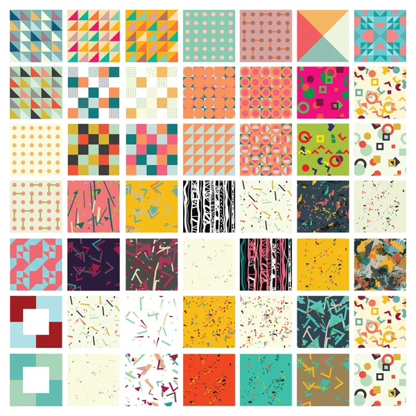 Big set stylish seamless wallpapers — Stock Vector © Amitofo #6598001