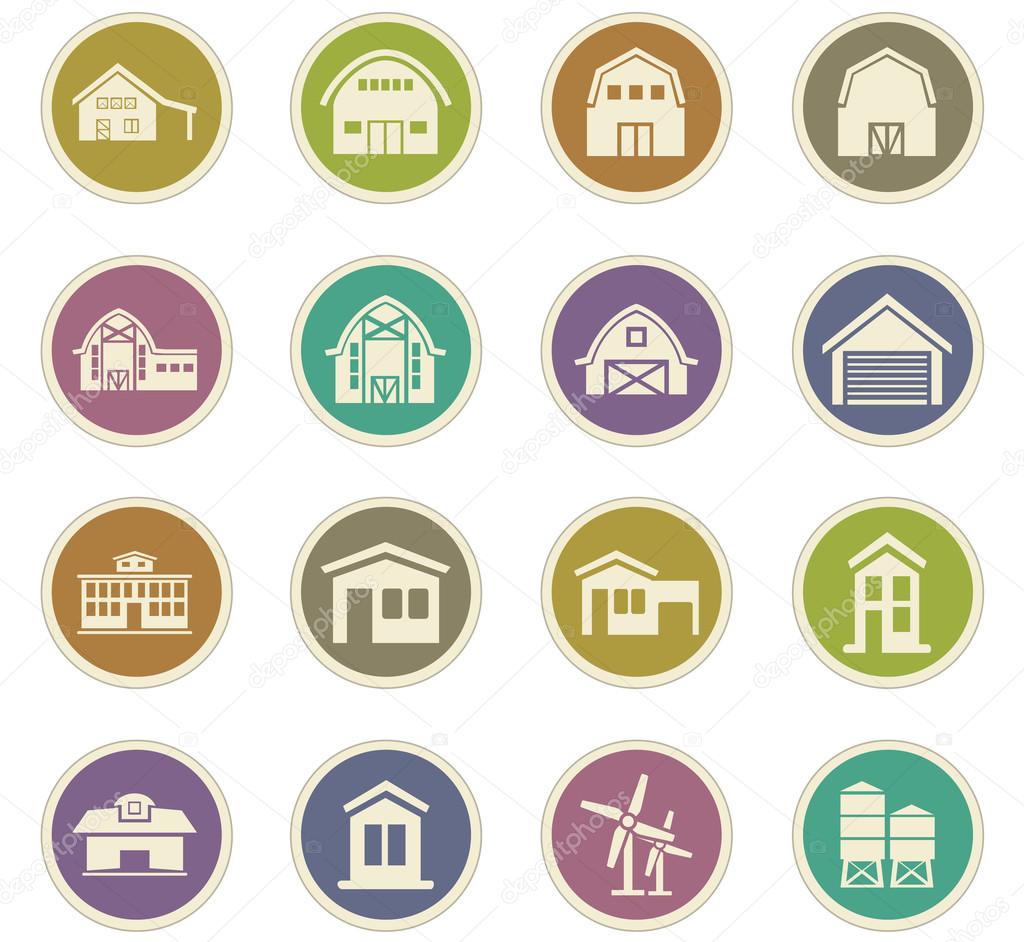 Farm building icon set Stock Vector Image by ©Lisess #107689424