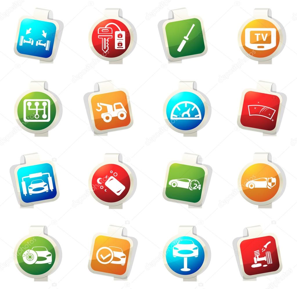 Car shop icons set Stock Vector Image by ©Lisess #108623940