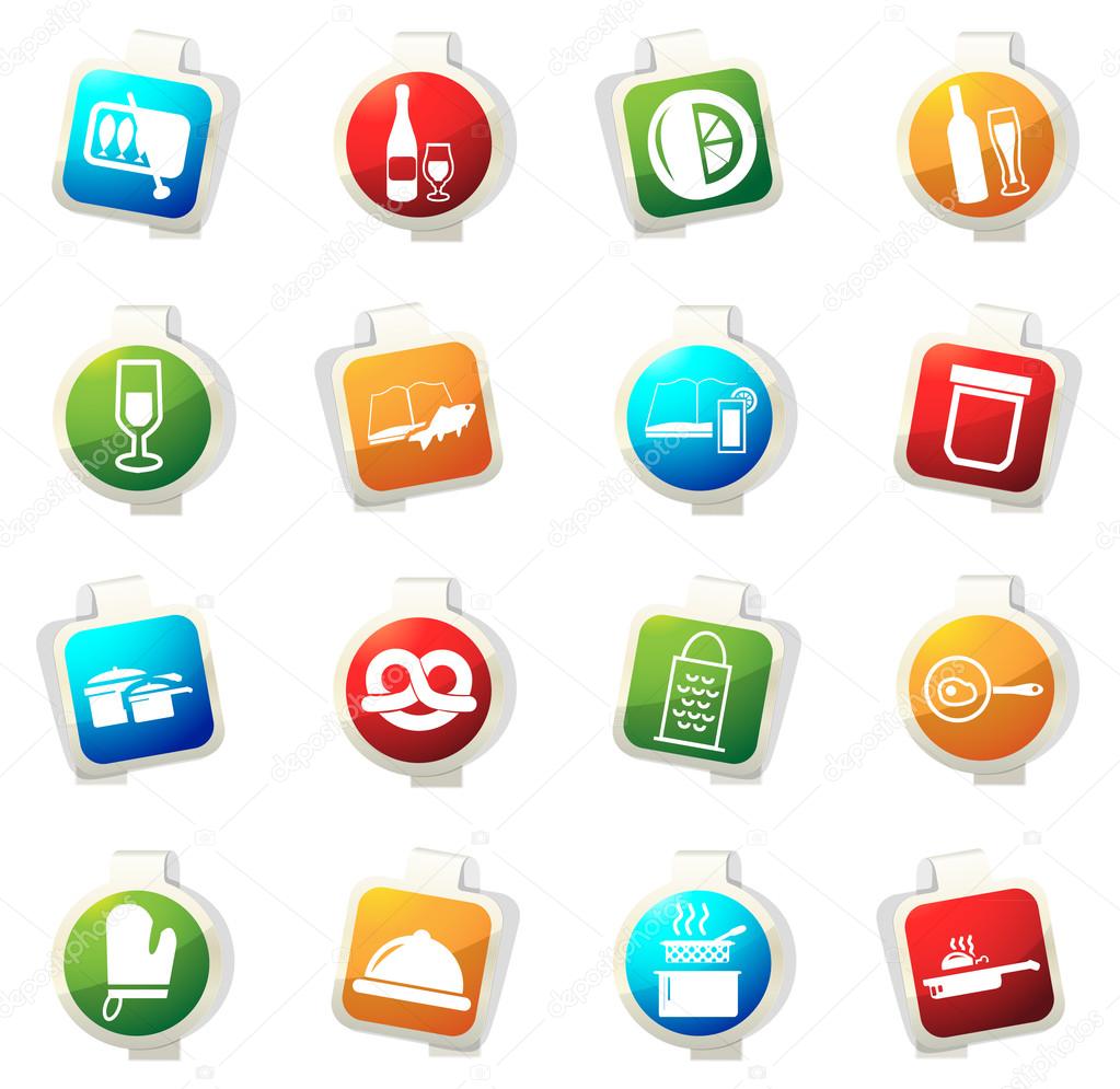 Food and kitchen icons set Stock Vector Image by ©Lisess #108625406