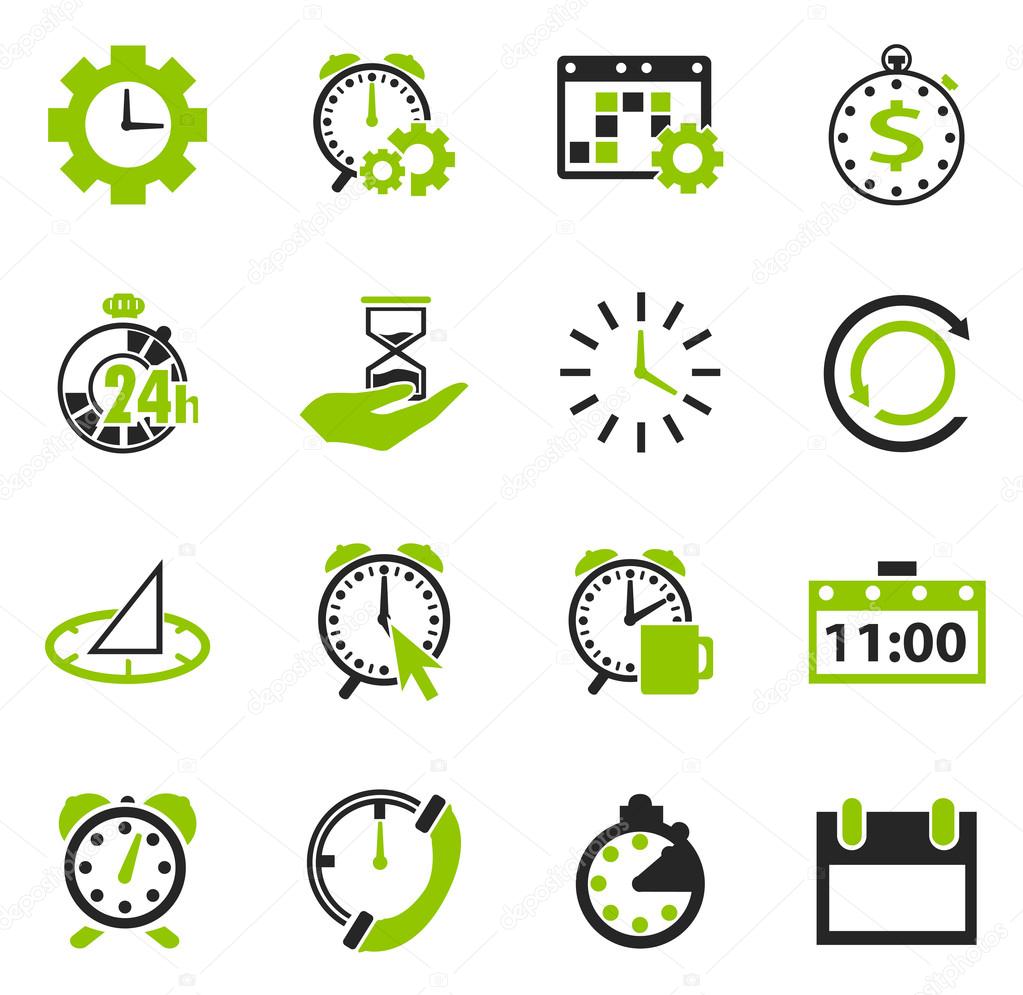 Time icons set Stock Vector by ©Lisess 94058244