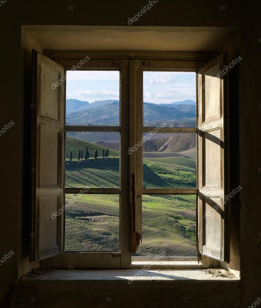 Landscape trough the window Stock Photo by ©ollirg06 77028763