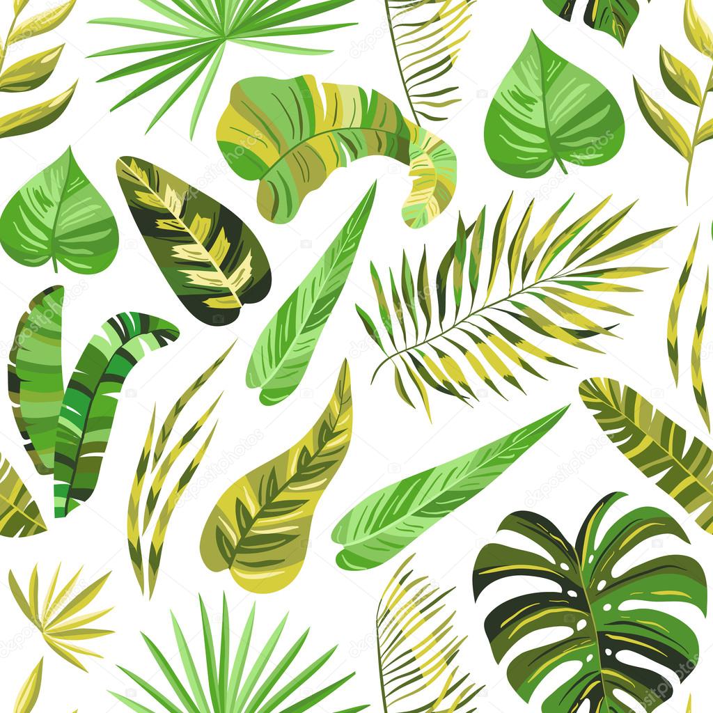 Vector tropical jungle seamless patterns — Stock Vector © lisagerrard ...