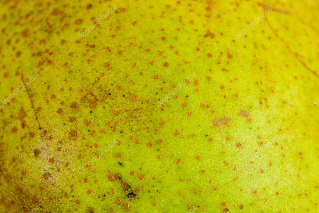 Macro Textura de una piel de pera, Verde y marrón Macro textura de una ...