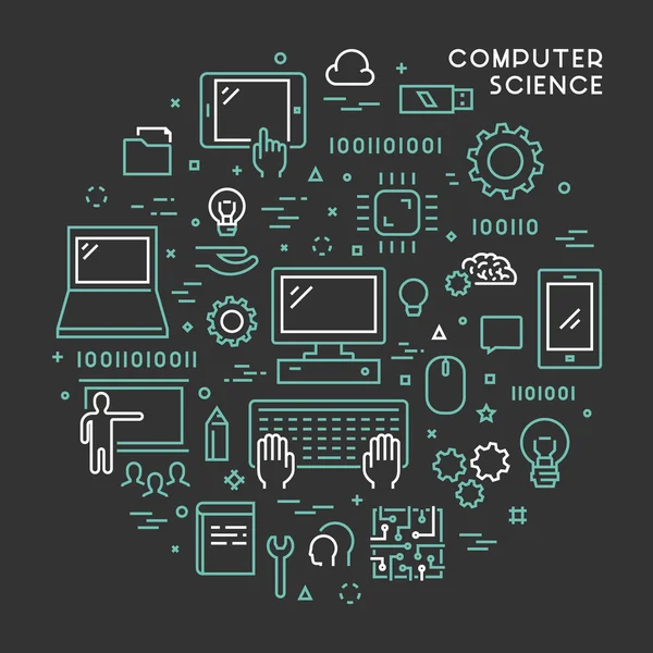 Line web concept for computer science Stock Vector Image by ...