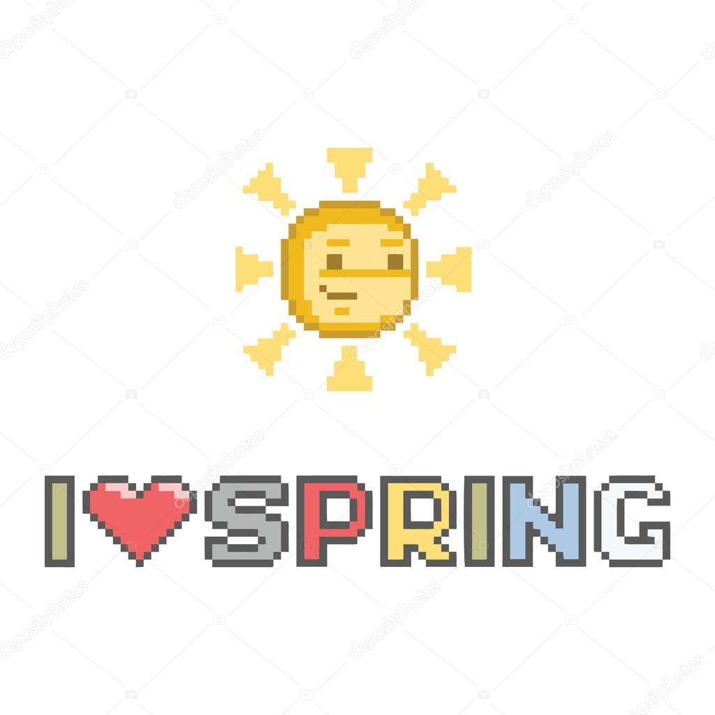Multicolored text I love Spring Stock Vector by ©karpenkoilia 73483785