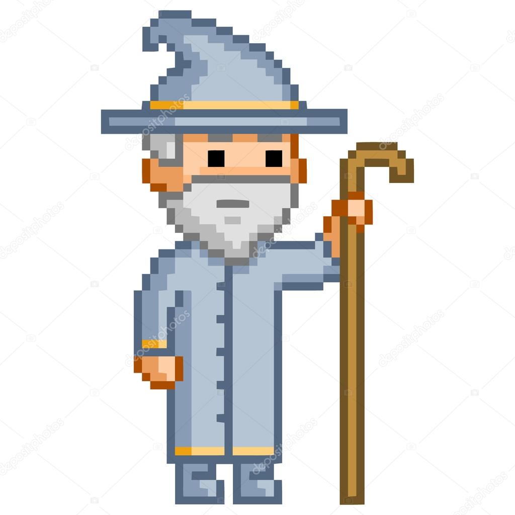 Pixel wizard for games Stock Vector Image by ©karpenkoilia #75256045