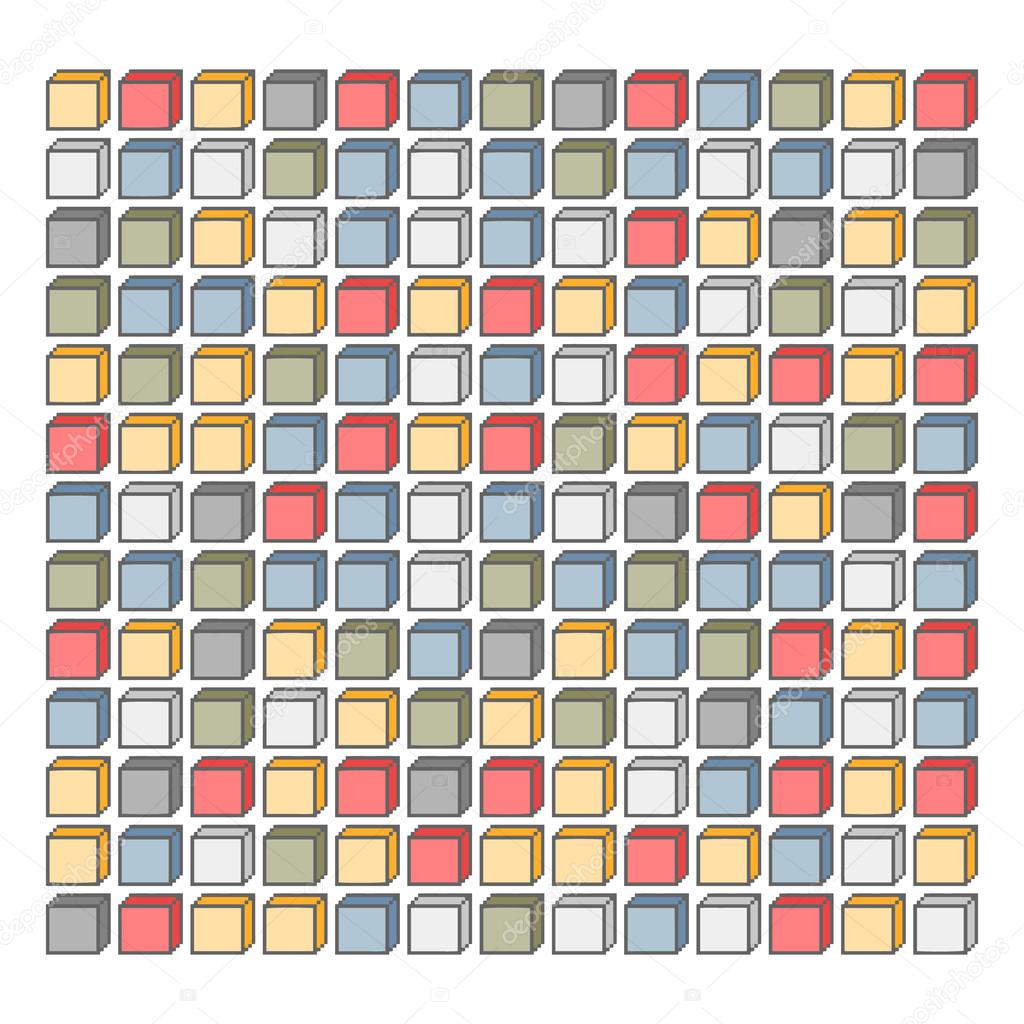 Pixel background of colored cubes Stock Vector Image by ©karpenkoilia ...