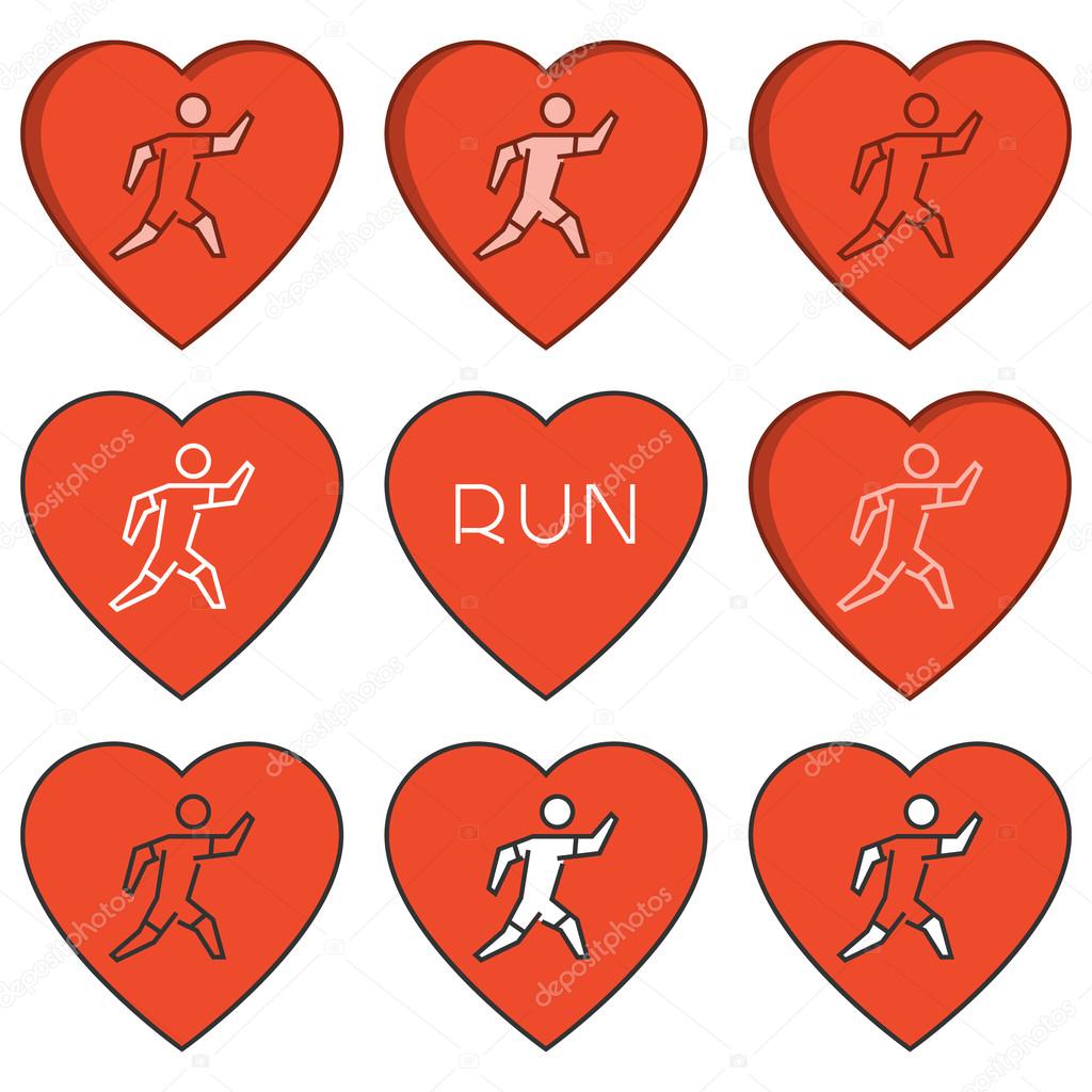 I Love Running Symbols