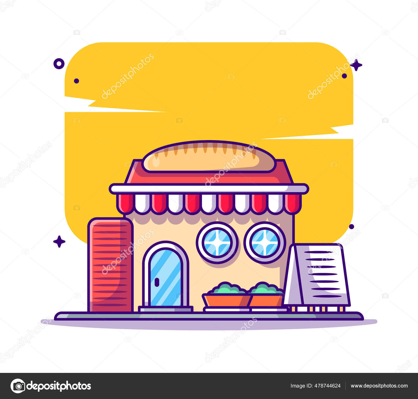 Edificio De Panadería Clipart