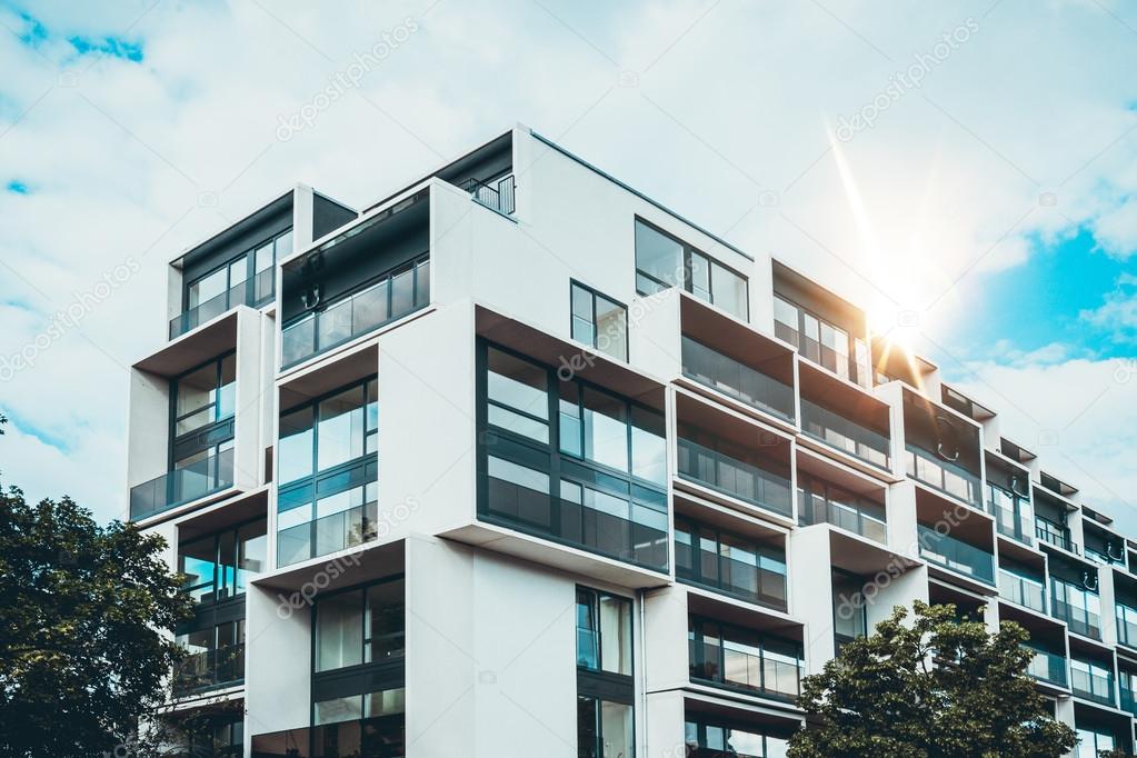 Luxury apartment with modular exterior sections Stock Photo by ©terroa ...