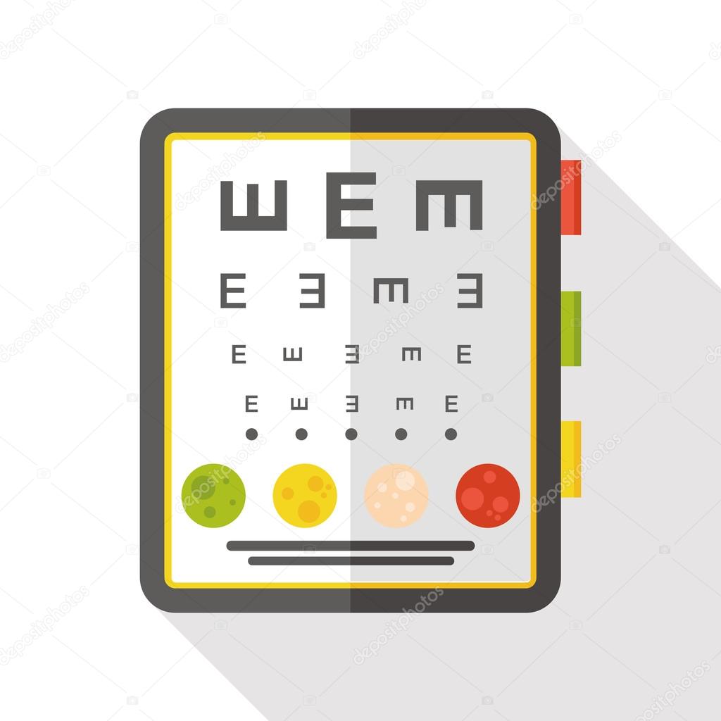Eye chart flat icon Stock Vector by ©yitewang 89837794