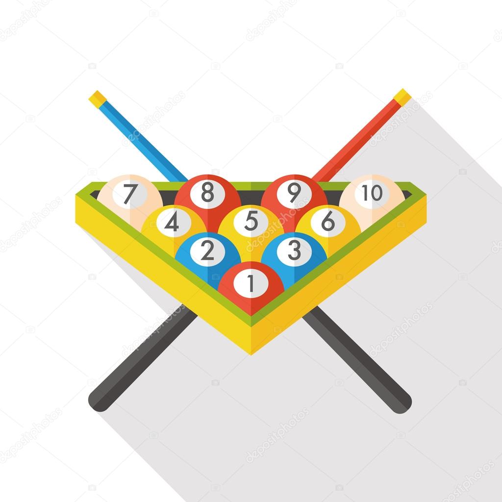 Deporte billar icono plano Vector de stock #92007110 de ©yitewang