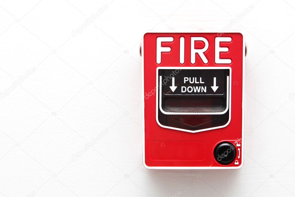 Fire alarm on white background Stock Photo by ©bluemountain16 72796745