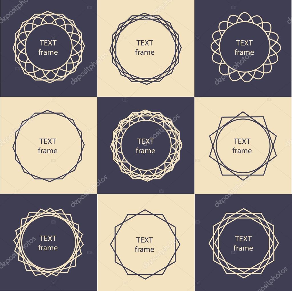 Frame collection set design elements Stock Vector Image by ...