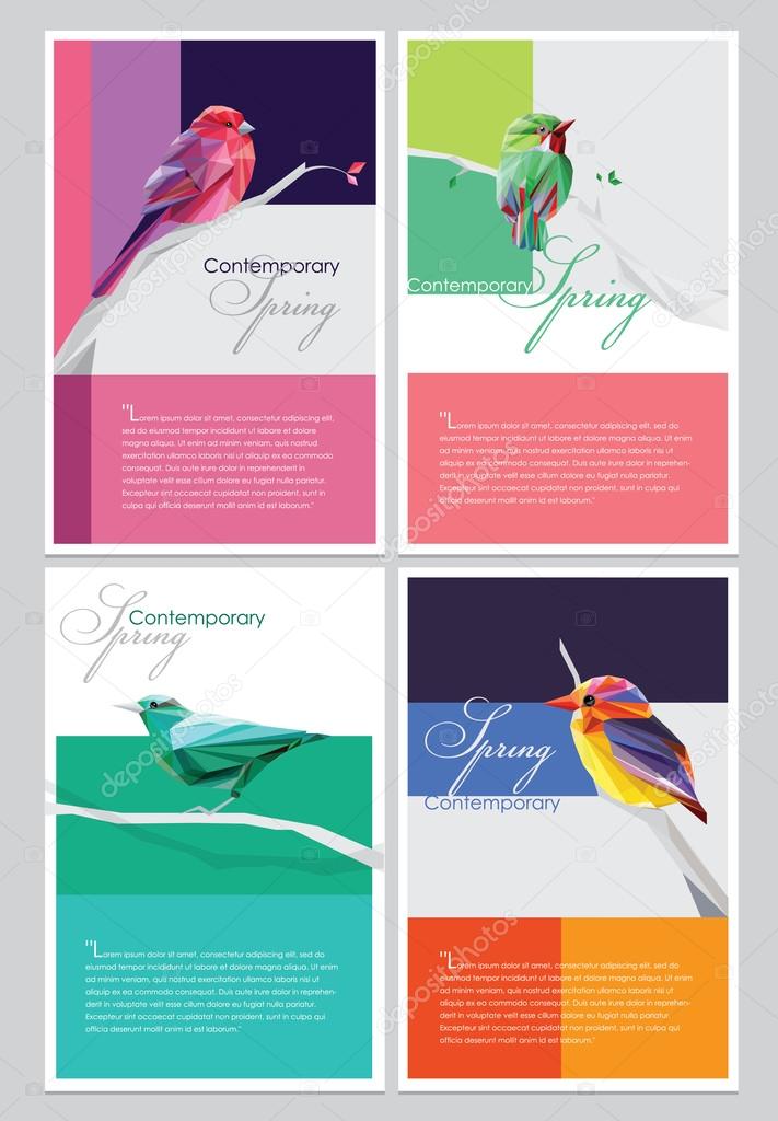 Spring brochure covers collection Stock Illustration by ©DianaHlevnjak ...
