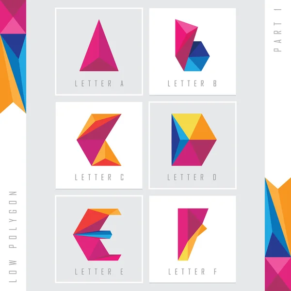 Letras triangulos imágenes de stock de arte vectorial | Depositphotos