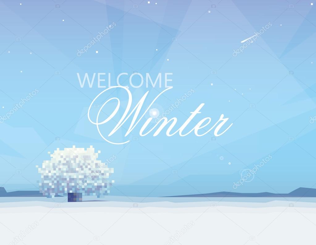 Low poly style winter landscape Stock Vector Image by ©DianaHlevnjak ...