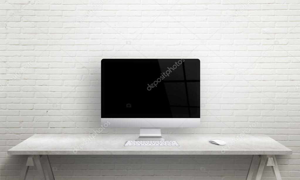 Computer Desk Front View