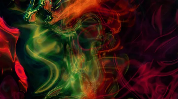 Fantasy bright dragon and fire, abstract mist tribal design in green ...