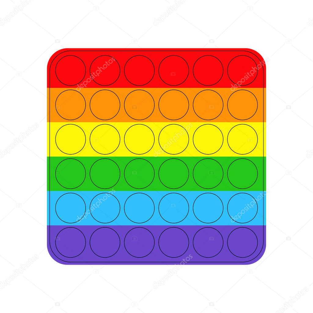 Simple juguete antiestrés de color - pop it. Juguete para los niños ...