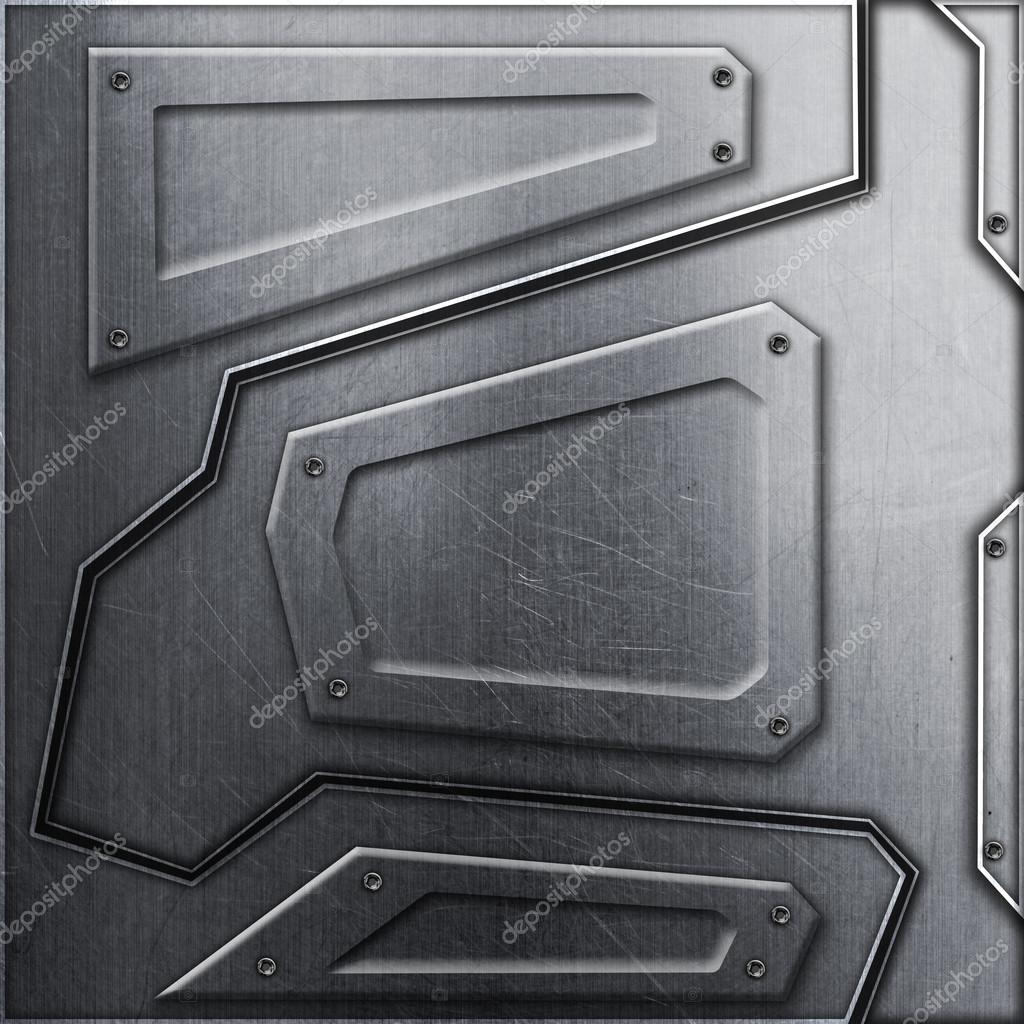 Scifi wall. metal background and texture 3d illustration. Stock Photo ...