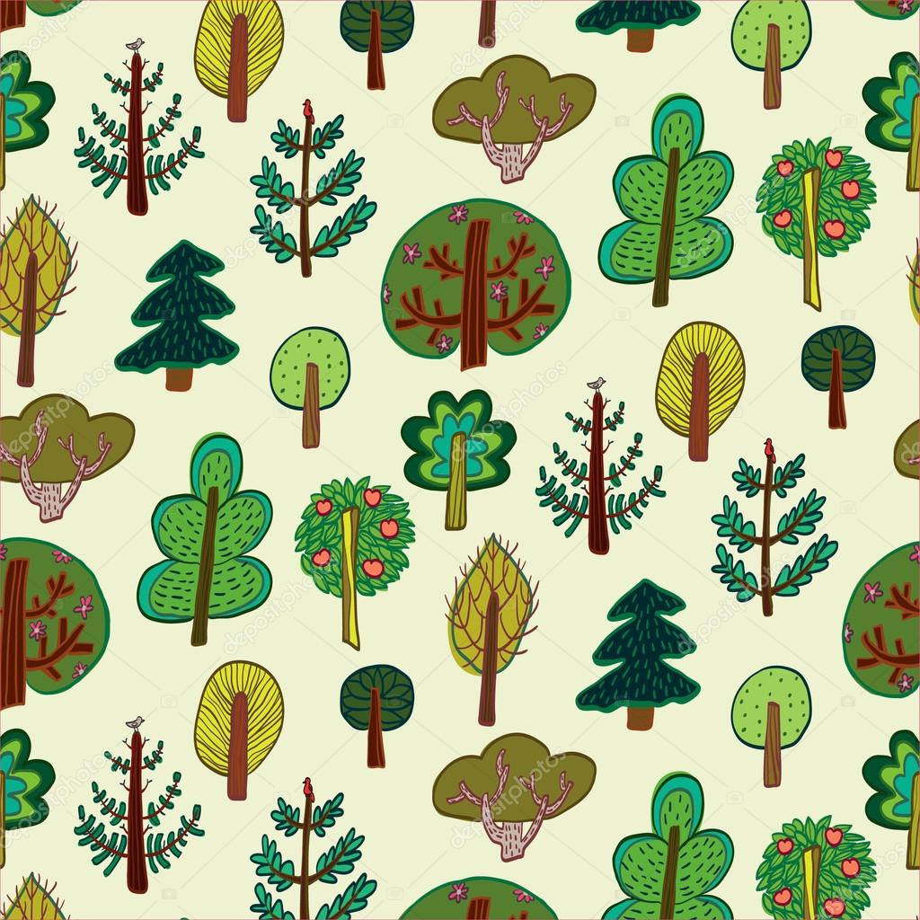 Trees forest pattern Stock Vector Image by ©GooseFrol #72857835