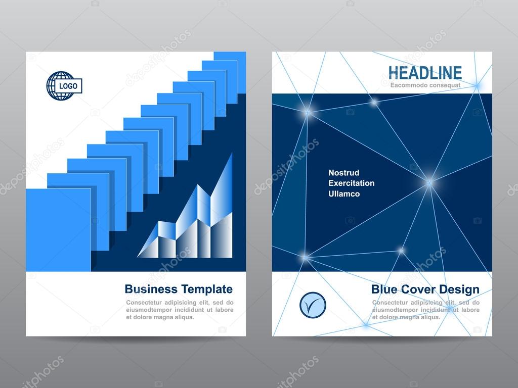 Book brochure flyer leaflet template abstract background design in A4 ...