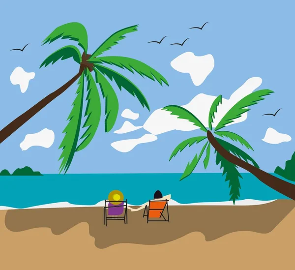 Family Beach Vacation Clip Art