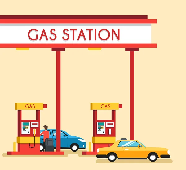 Cartoon Gas Station Clipart