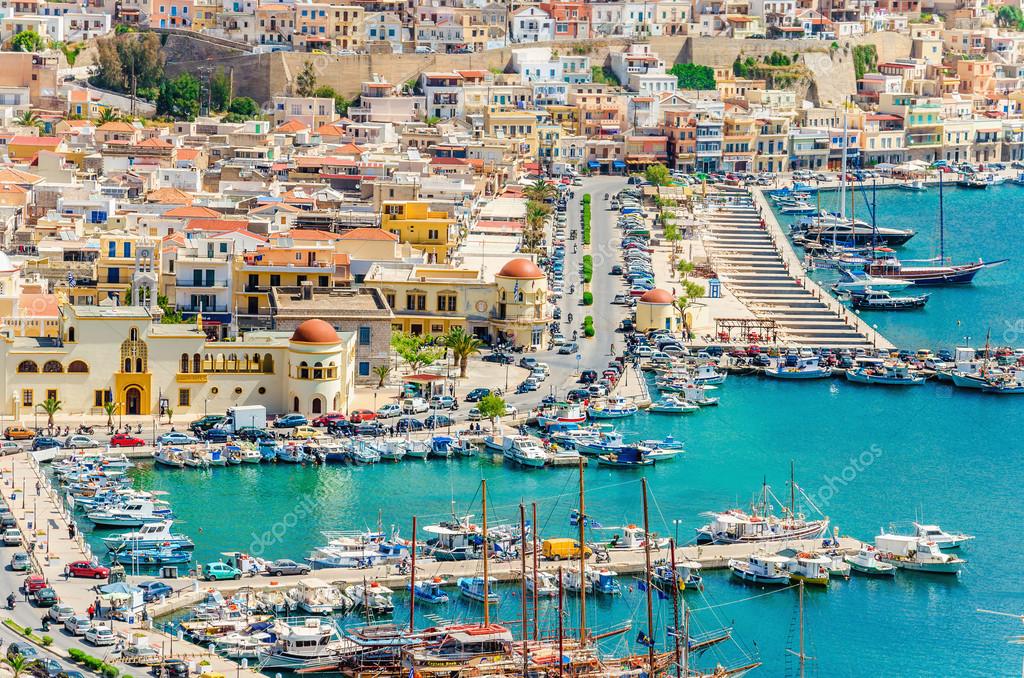 Port of Pothia, Kalymnos, Greece — Stock Photo © ankamonika #72602981