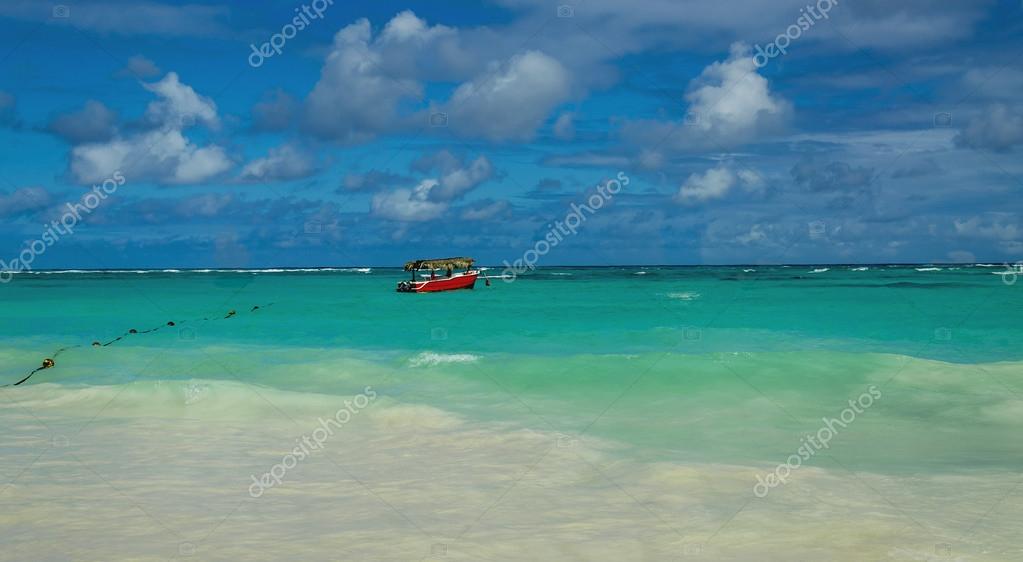 Red motor boat — Stock Photo © ankamonika #72834913