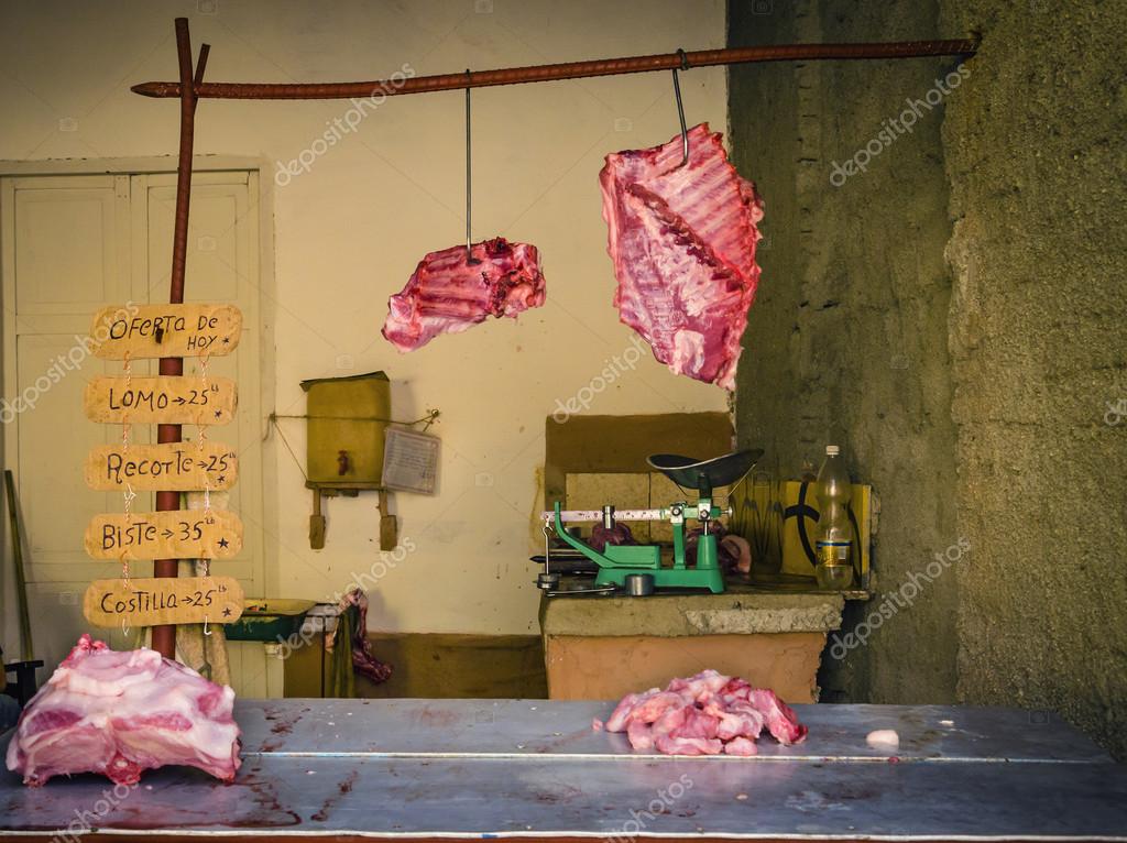 Typical Cuban butcher shop — Stock Editorial Photo © ankamonika #72834973
