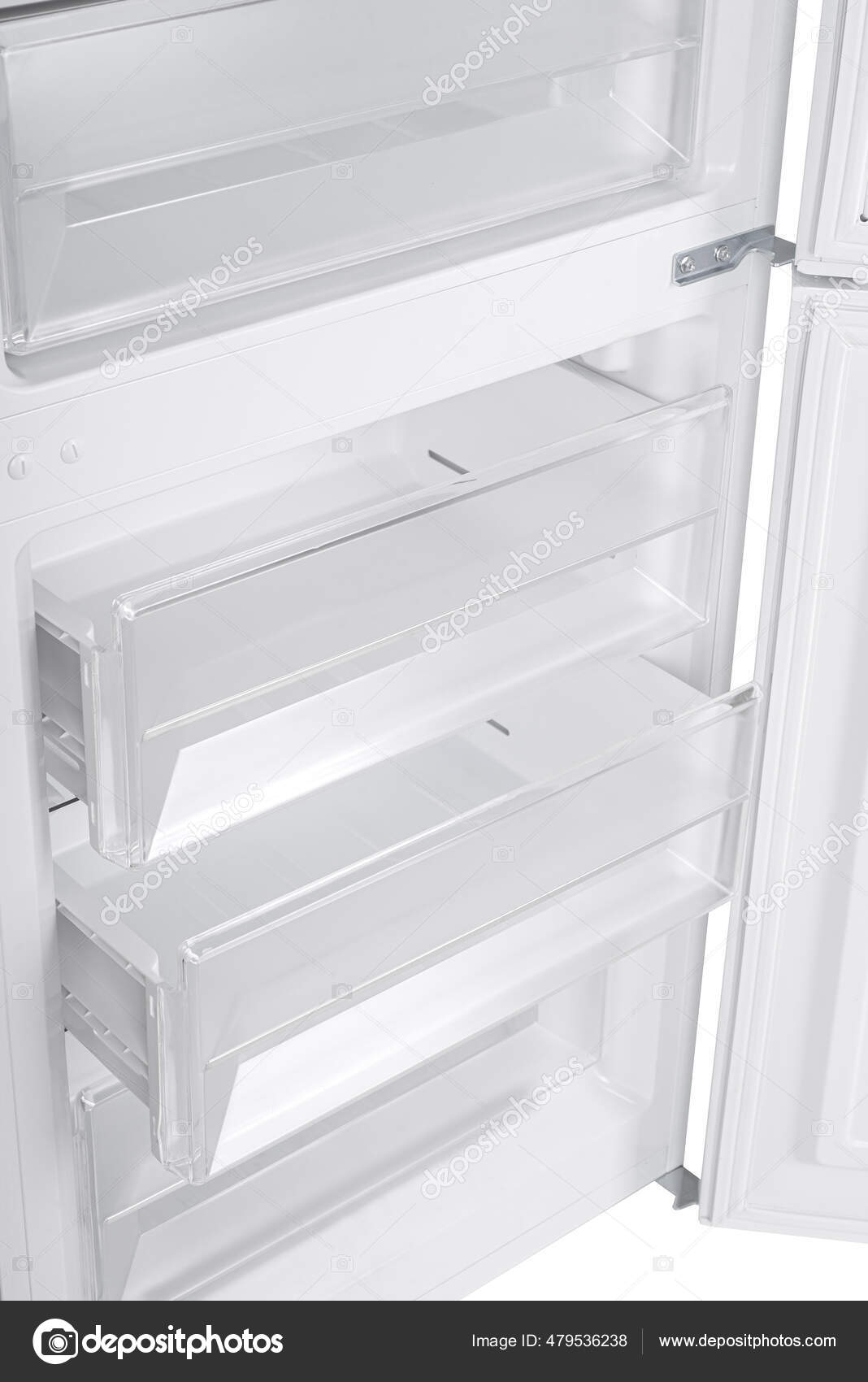 New Refrigerator Isolated White Background Modern Kitchen Domestic ...