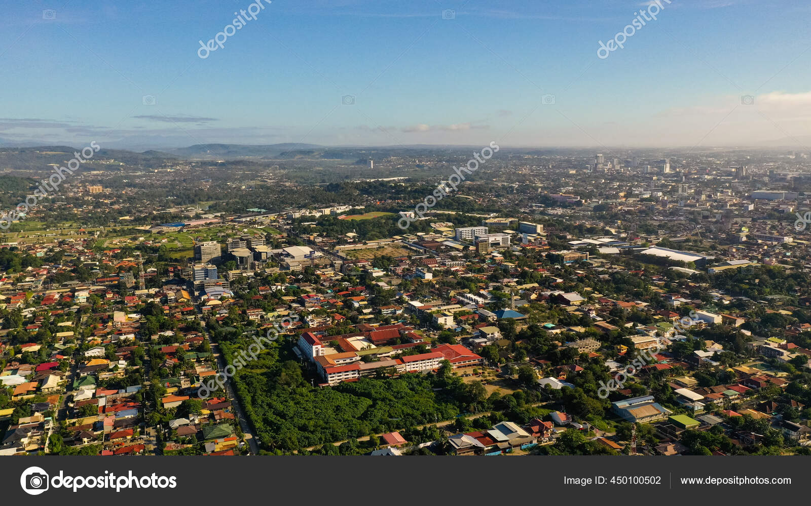 Aerial View of the Davao City. — Stock Photo © Alexpunker #450100502