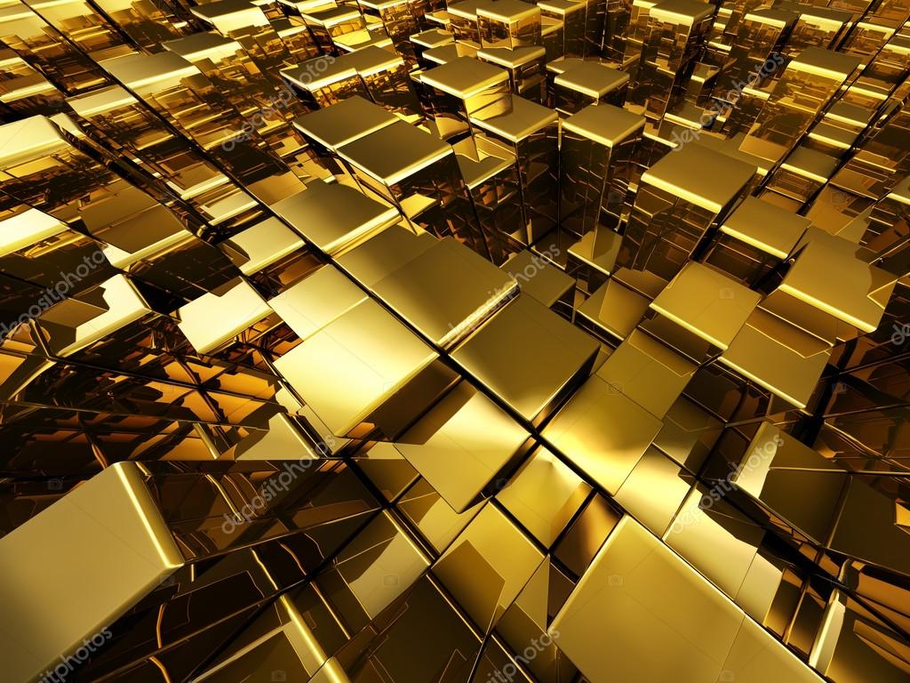 Abstract golden cubes background — Stock Photo © stavklem_sale #86332432