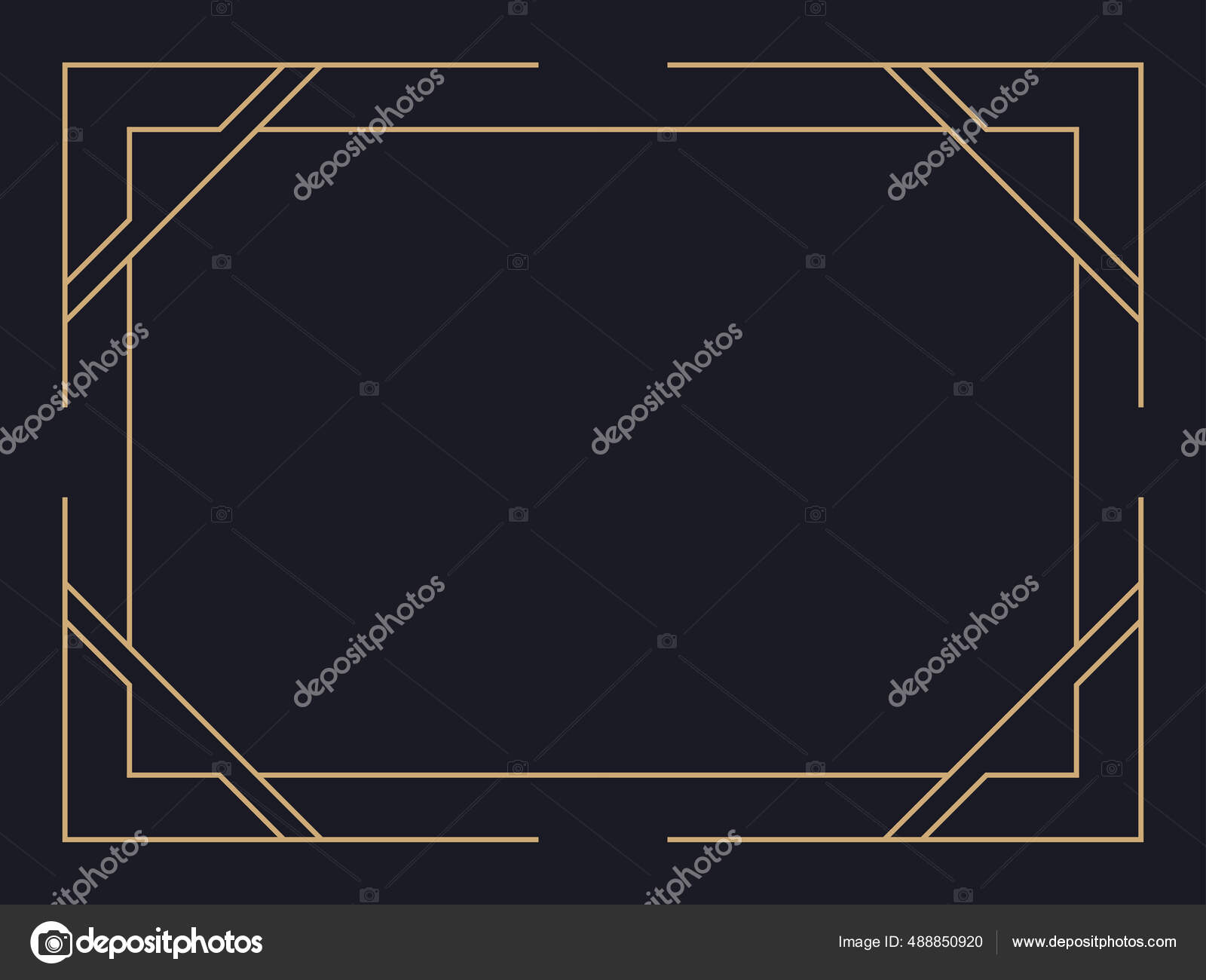 Gold Art Deco Border