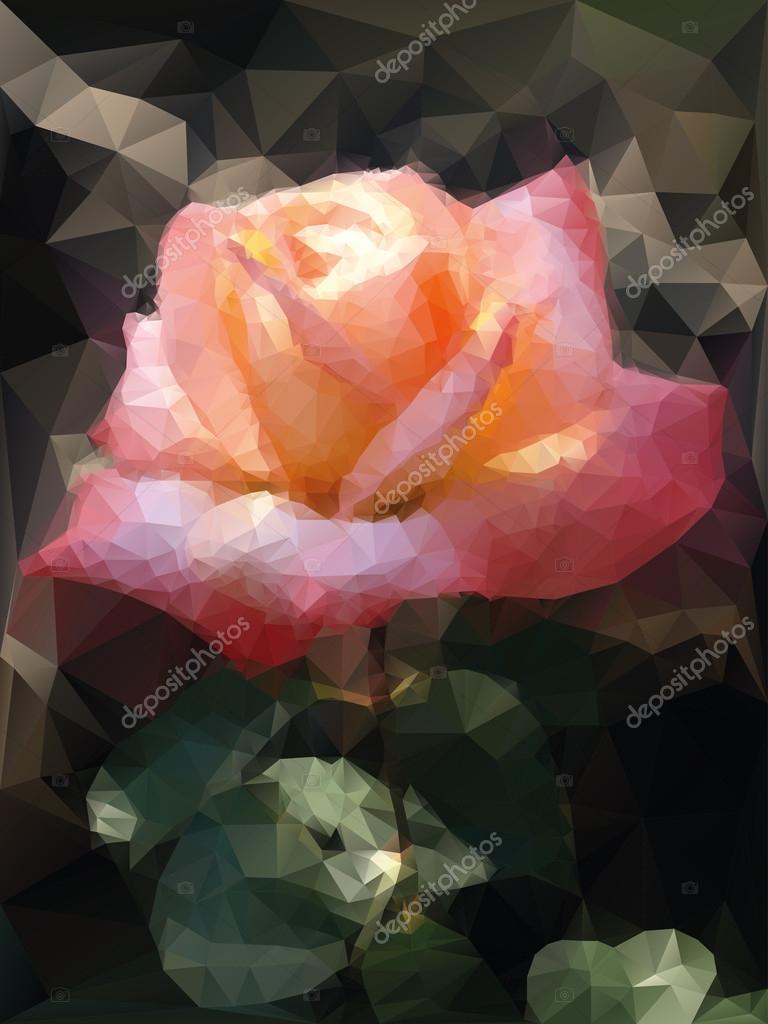 Rose background with triangles Stock Vector Image by ©doodko-anna #72679145